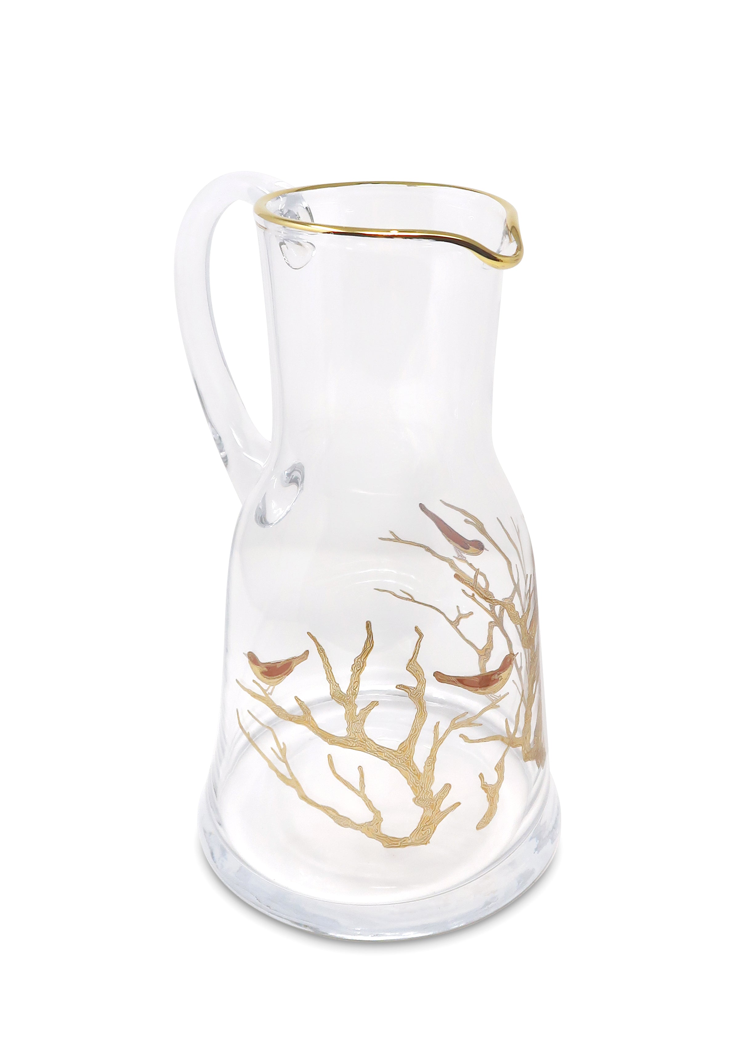 Glass Pitcher with Birds Design – Vivience